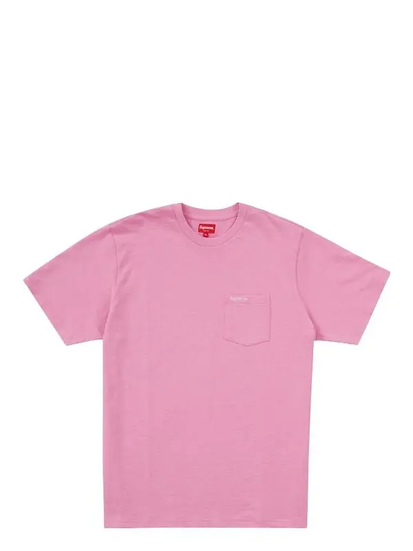 Supreme Short Sleeve Pocket Tee Shirt - Bright Pink