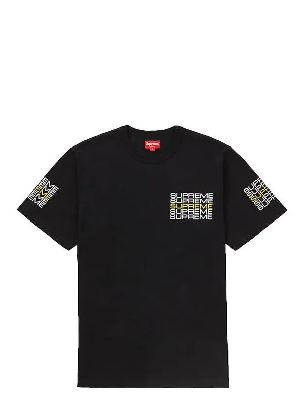 Supreme Stack Logo Tee Shirt - Black
