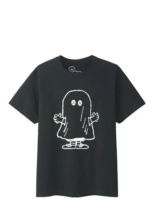 KAWS X Uniqlo X Peanuts Ghost Tee - Black