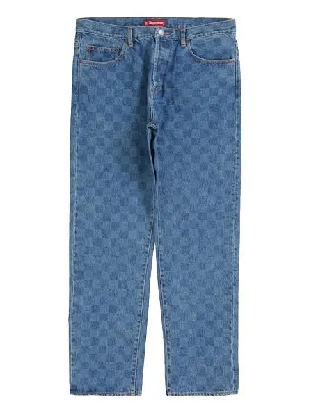 Supreme Regular Jean - Washed Checkerboard