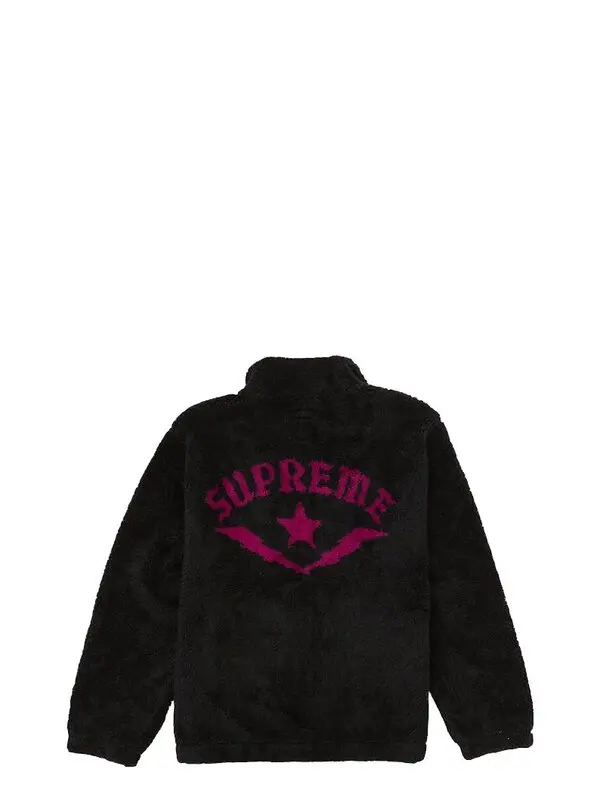 Supreme Star Fleece Jacket - Black