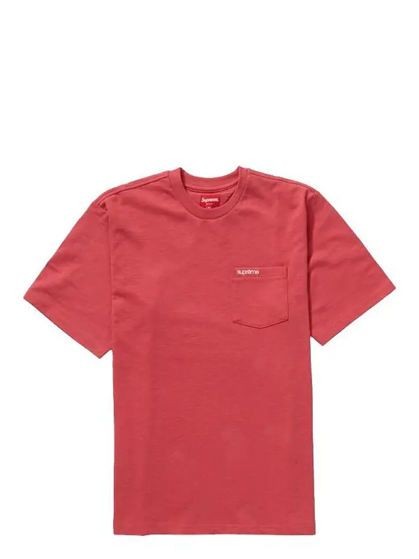 Supreme Short Sleeve Pocket Tee Shirt - Red