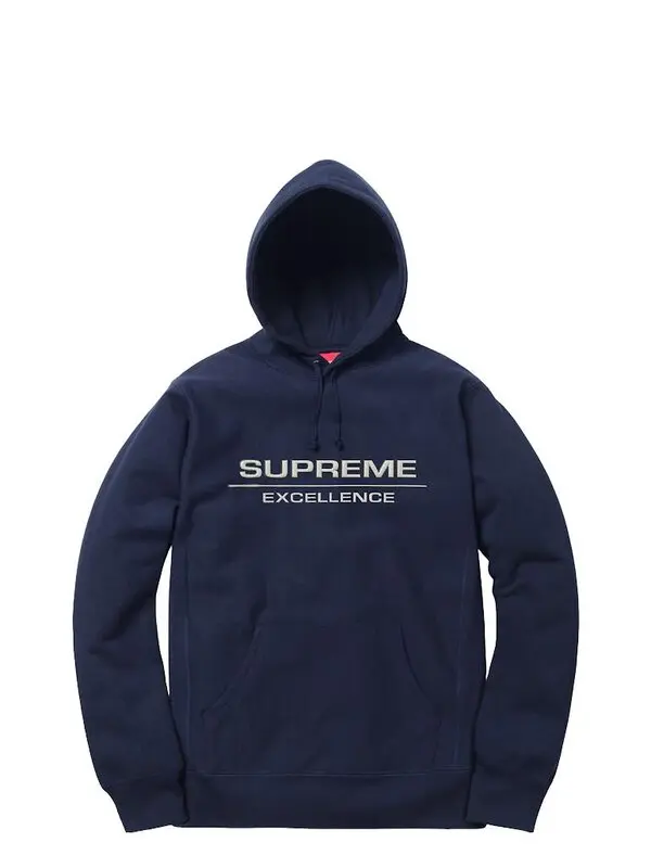 Supreme Reflective Excellence Hooded Sweatshirt - Navy Blue
