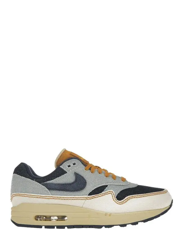 Nike Air Max 1 '87 Denim Sneakers - Aura/midnight Navy Blue/pale Ivory