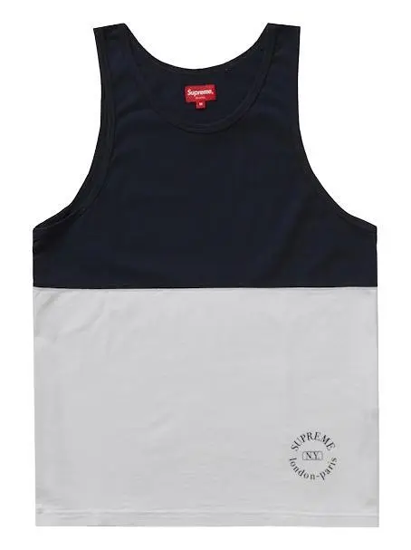 Supreme Split Tank Top - Navy Blue