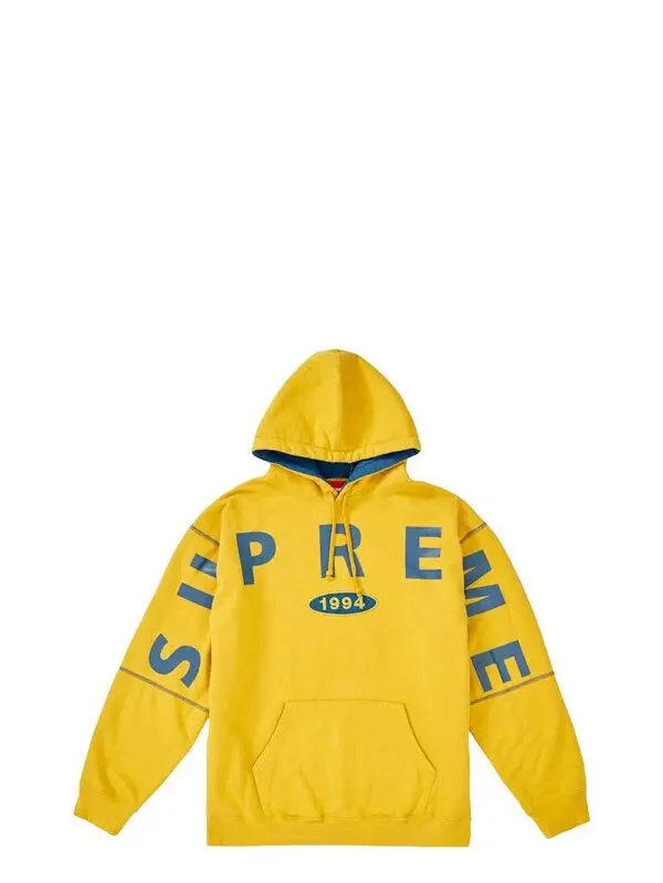 Supreme Spread Logo Hooded Sweatshirt - Mustard