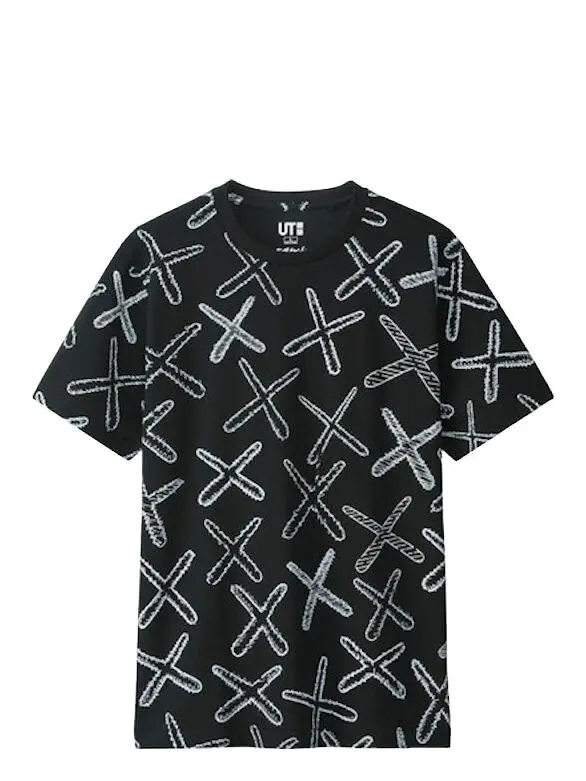 KAWS X Uniqlo All Over X Tee Shirt - Black