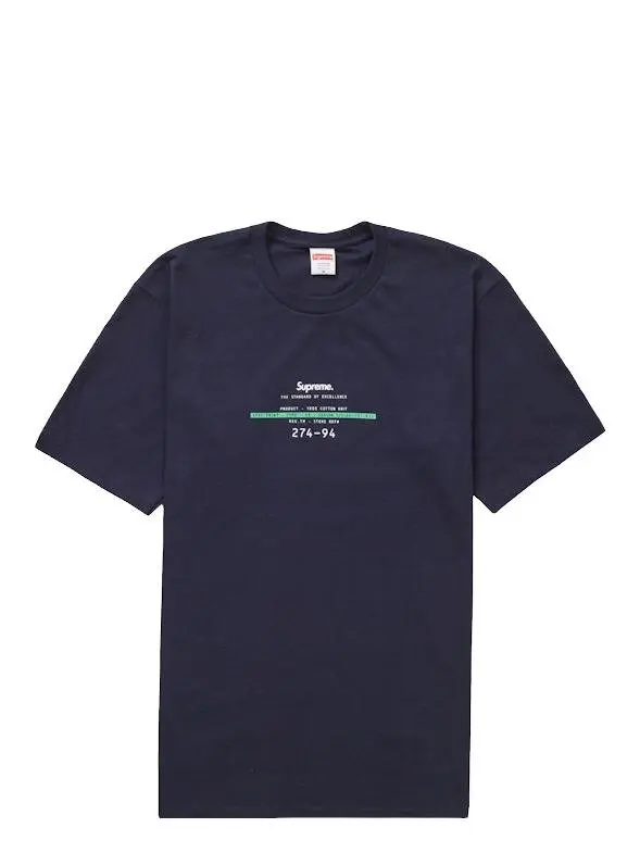 Supreme Standard Tee Shirt - Navy Blue