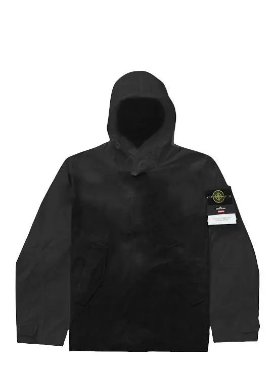 Supreme Stone Island Cotton Cordura Shell Jacket - Black