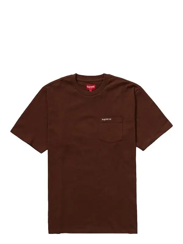 Supreme Short Sleeve Pocket Tee Shirt - Brown