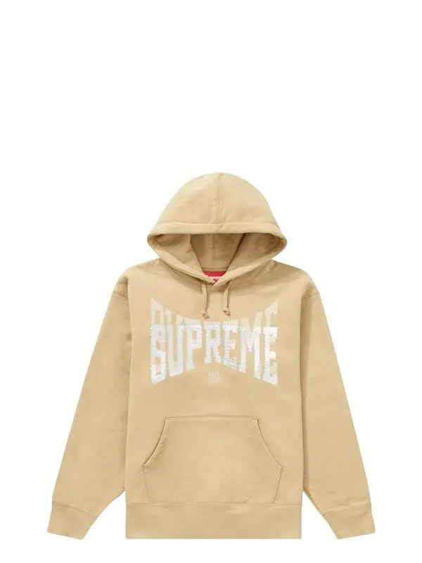 Supreme Rhinestone Shadow Hooded Sweatshirt - Dark Tan