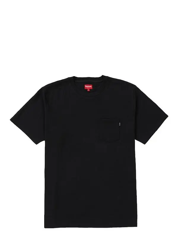Supreme Short Sleeve Pocket Tee Shirt - Black