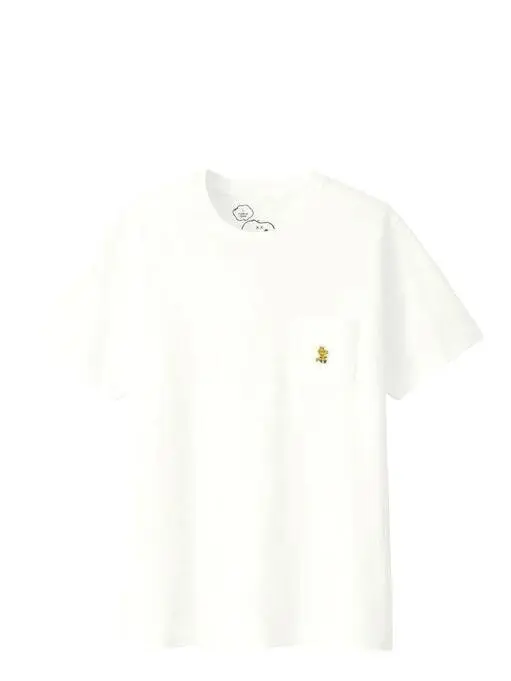 KAWS X Uniqlo X Peanuts Woodstock Pocket T-shirt - White