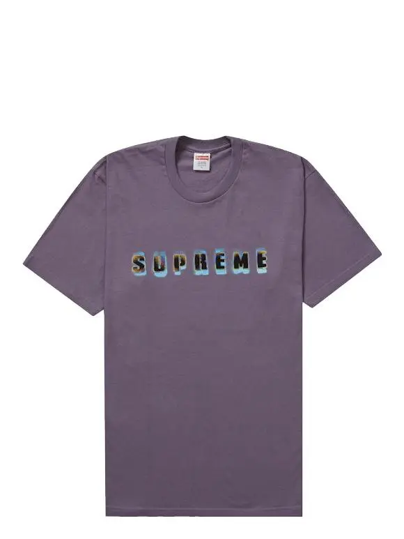 Supreme Stencil Tee Shirt - Dusty Purple