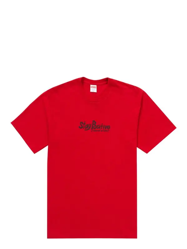 Supreme Stay Positive Tee Shirt - Red