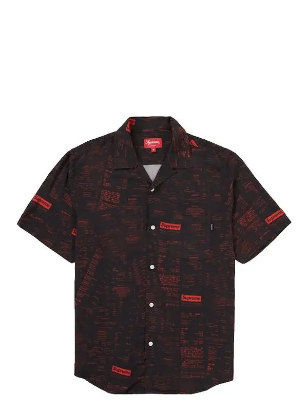 Supreme Receipts Rayon Short Sleeve Shirt - Black
