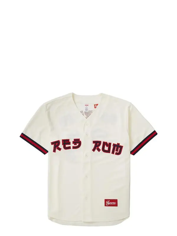 Supreme Red Rum Baseball Jersey - Natural