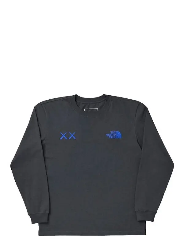 KAWS X The North Face Long Sleeve Tee Shirt - Asphalt Grey