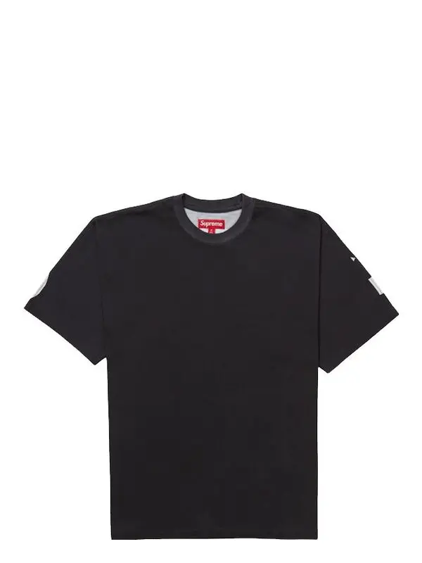 Supreme Split Short Sleeve Top - Black