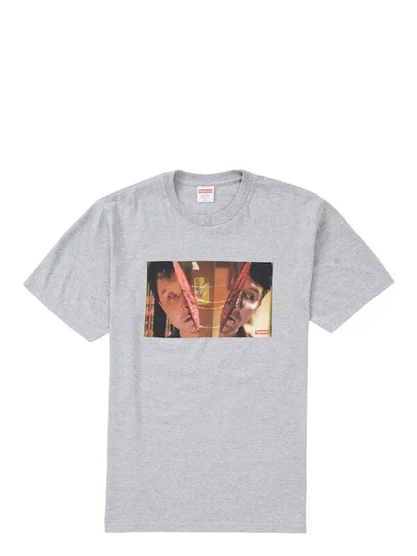 Supreme Split Tee Shirt - Heather Grey