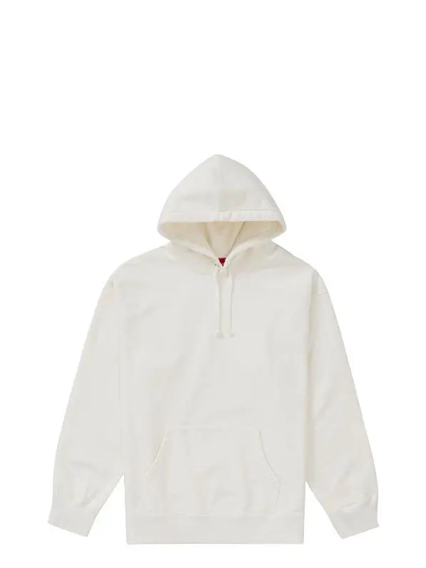 Supreme Rhinestone Script Hooded Sweatshirt - White
