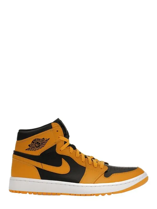 JORDAN 1 Retro High Golf Sneakers - Pollen/black/white