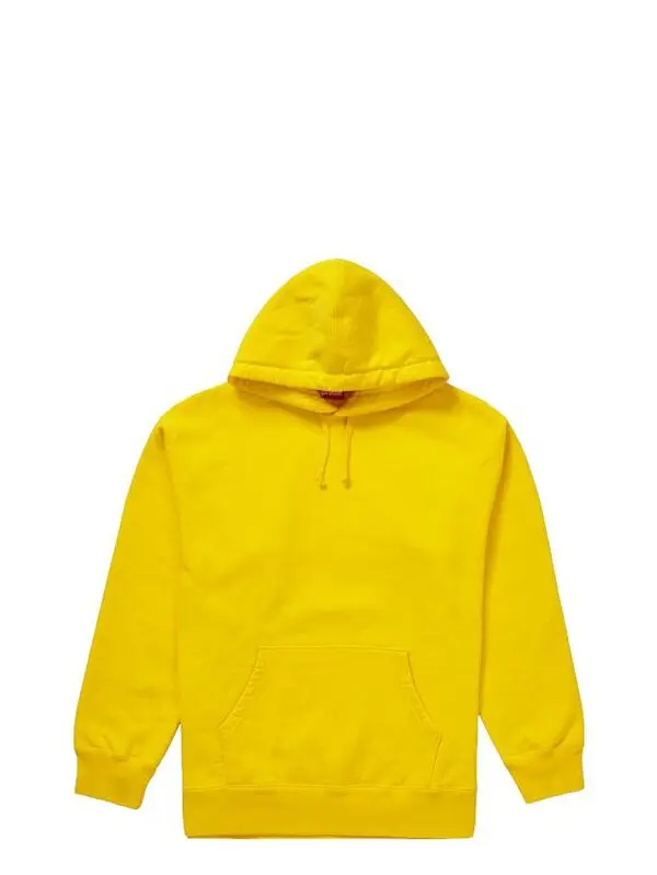Supreme Rhinestone Script Hooded Sweatshirt - Yellow