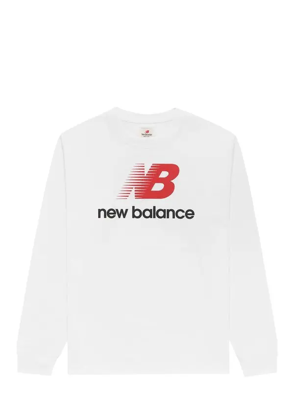 NEW BALANCE Made In Usa Heritage Long Sleeve T-shirt - White/red/black