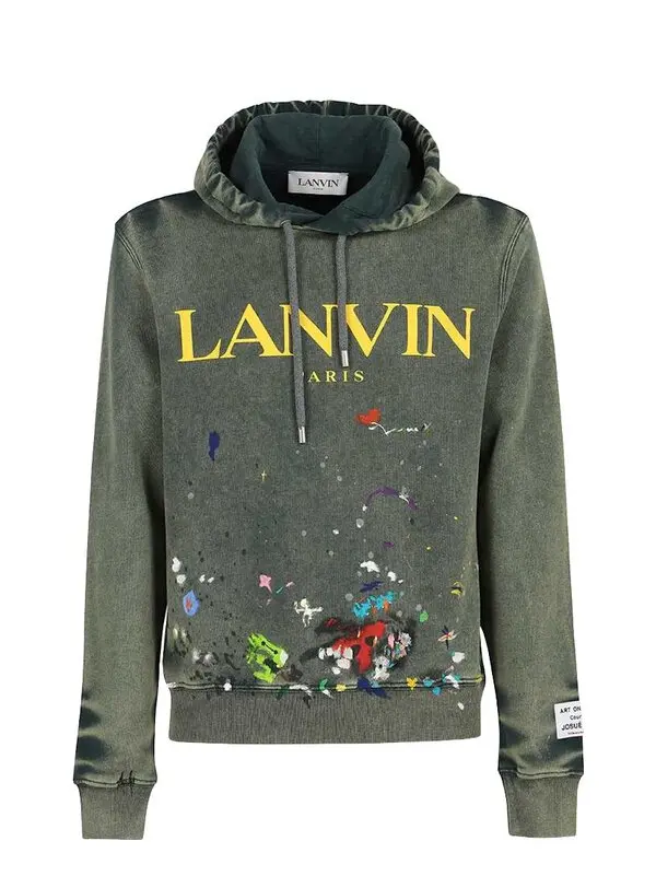LANVIN X Gallery Dept. Logo Hoodie - Green