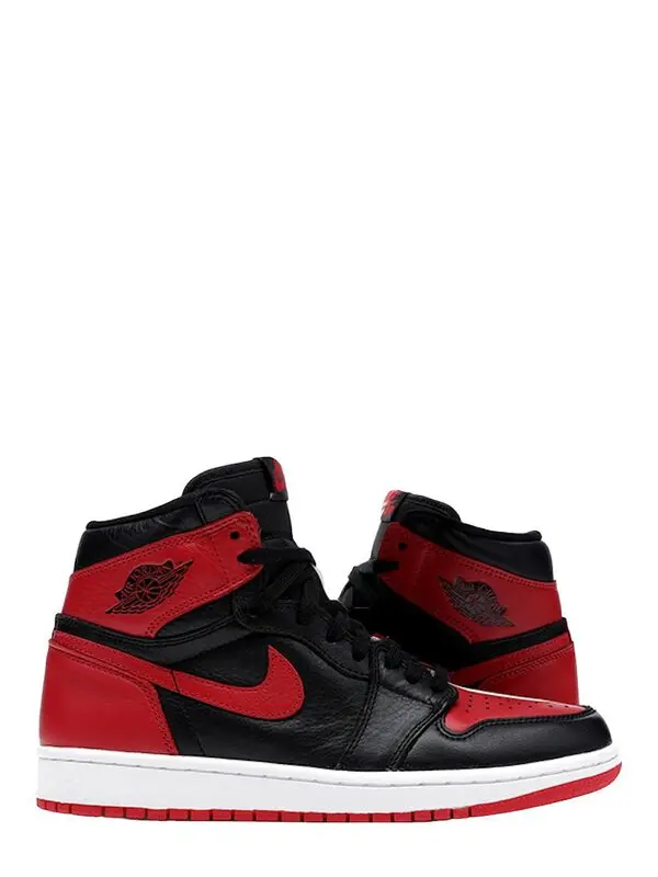 JORDAN 1 Retro High Homage To Home Sneakers - Black/university Red/white