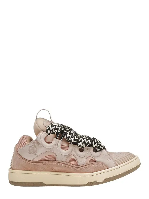 LANVIN Leather Curb Sneakers - Pink