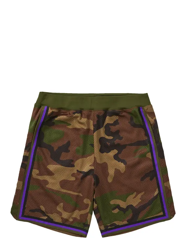 Supreme Rhinestone Basketball Short - Woodland Camo