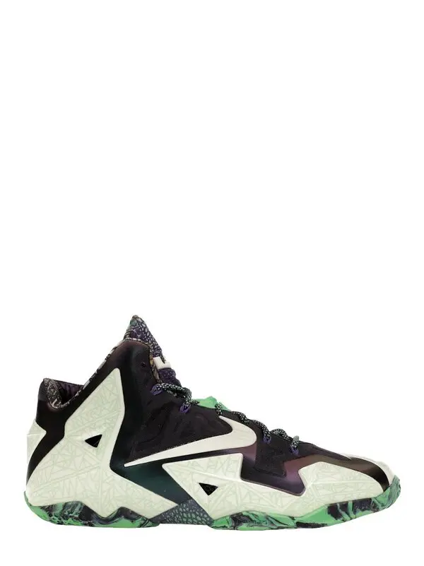 Nike Lebron Nola Gumbo League Gator King Sneakers - Cashmere/green Glow/purple Dynasty