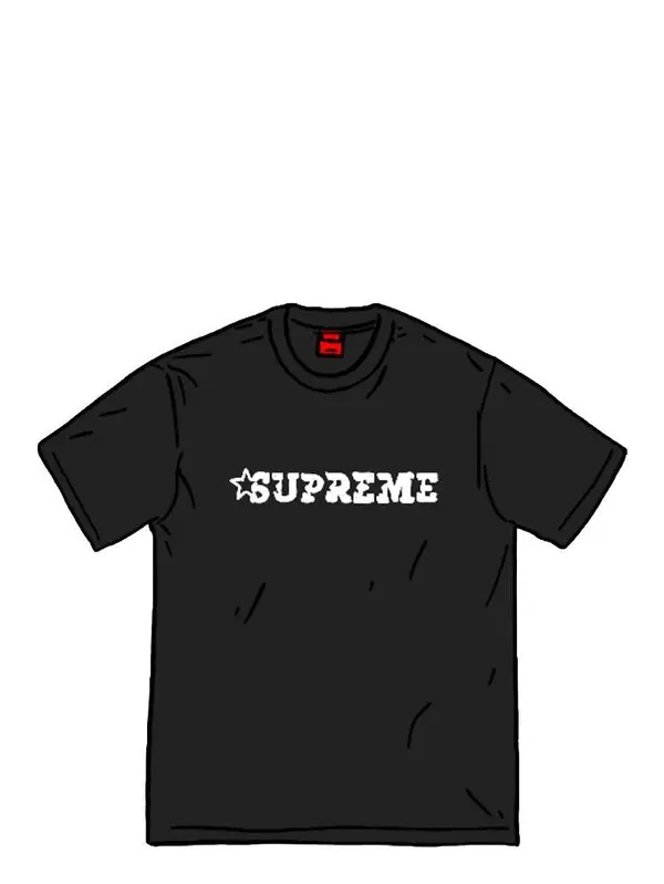 Supreme Star Logo Short Sleeve Top - Black