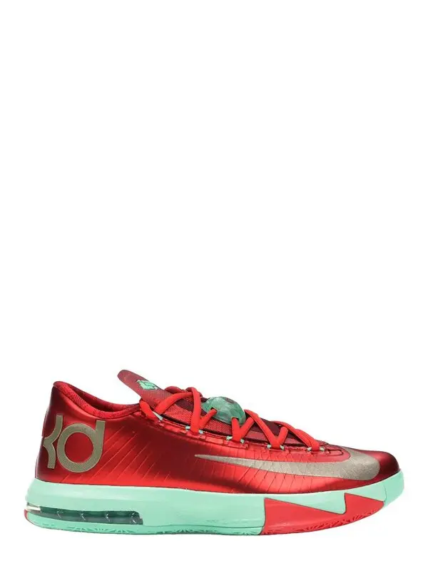 Nike Kd 6 Christmas Sneakers - Light Crimson/metallic Gold/green Glow