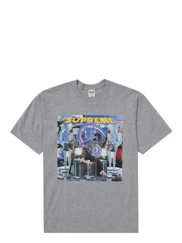 Supreme Richest Tee Shirt - Heather Grey