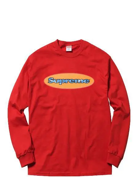 Supreme Ripple Long Sleeve Tee - Red