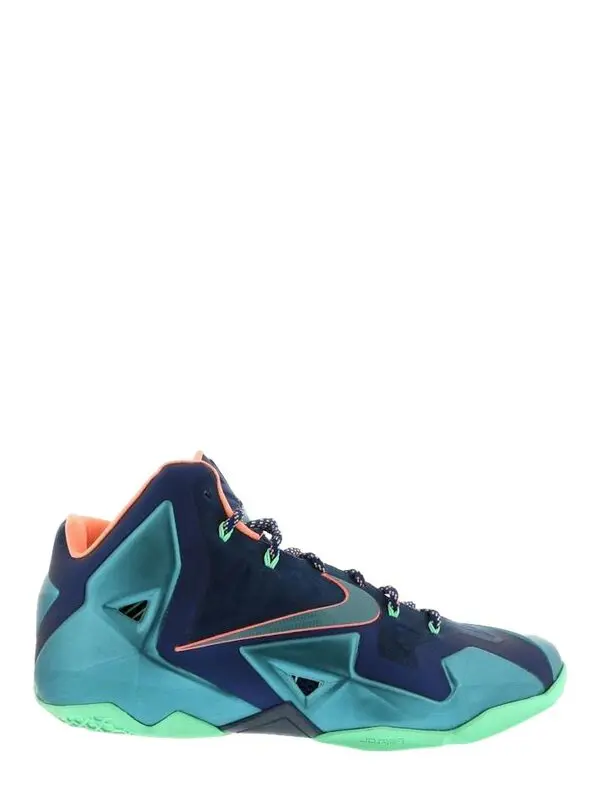 Nike Lebron Akron Vs. Miami Sneakers - Brave Blue/green Glow/mineral Teal