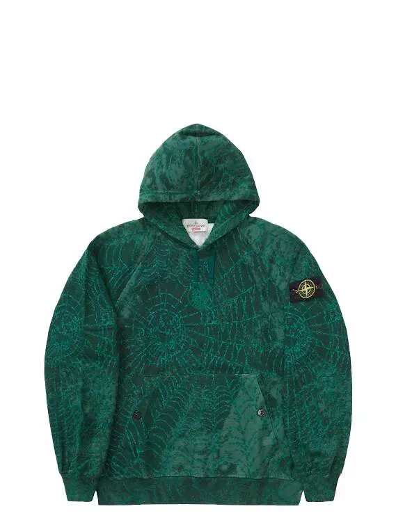 Supreme Stone Island Hooded Sweatshirt Fw23 - Dark Green