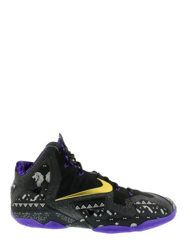 Nike Lebron "black History Month - Anthracite/metallic Gold/purple Venom