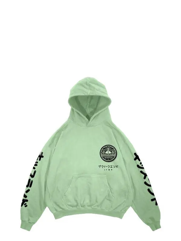 THE WEEKND Xo Kiss Land Logo Pullover Hoodie - Mint