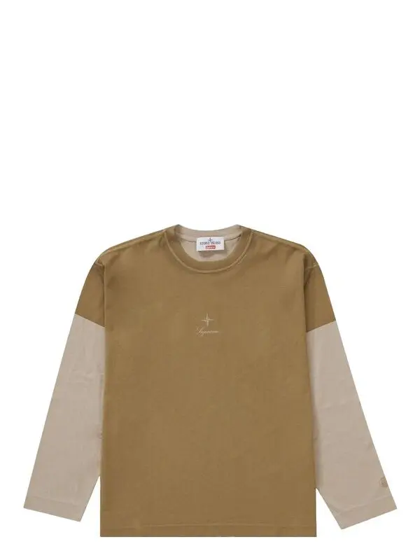 Supreme Stone Island Long Sleeve Top - Tan