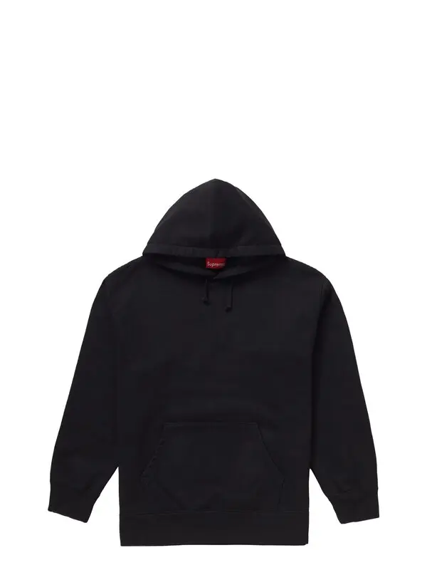 Supreme Rhinestone Script Hooded Sweatshirt - Black