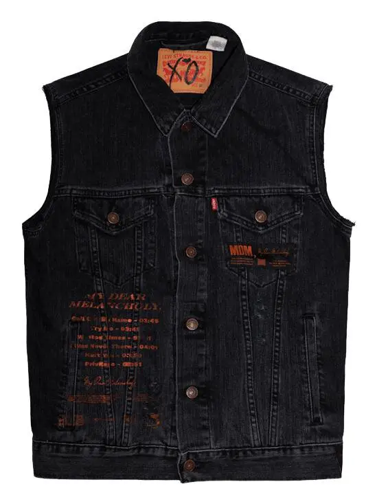THE WEEKND Privilege Levi's Denim Vest - Black