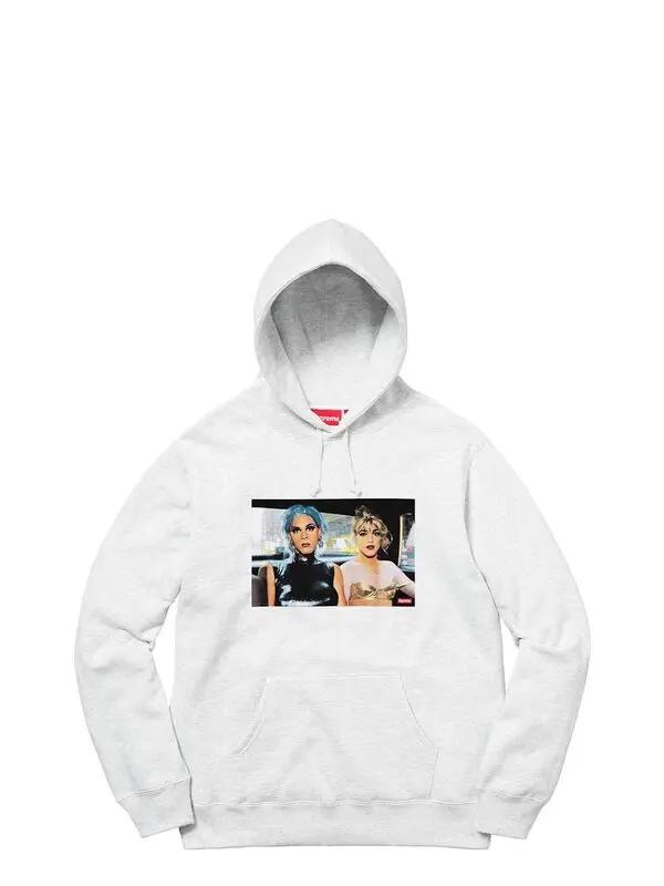 Supreme Nan Goldin Misty And Jimmy Paulette Hooded Sweatshirt - Ash Grey