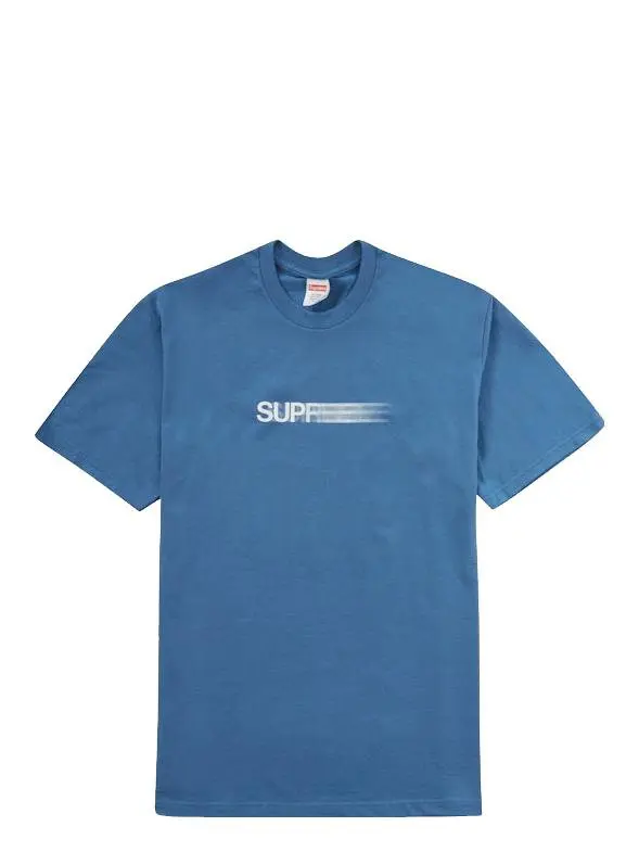 Supreme Motion Logo Tee Shirt - Faded Blue