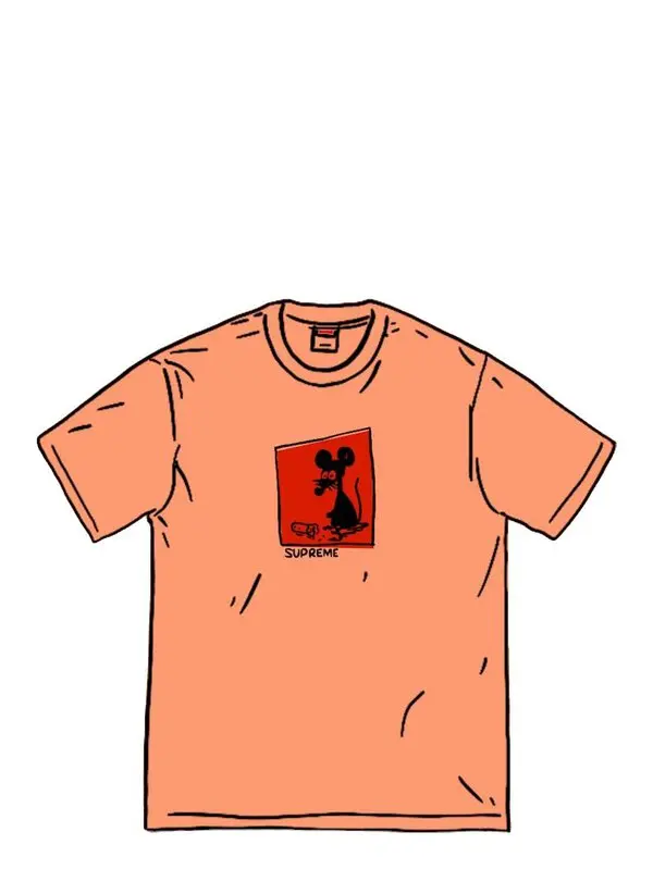 Supreme Mouse Tee Shirt - Peach
