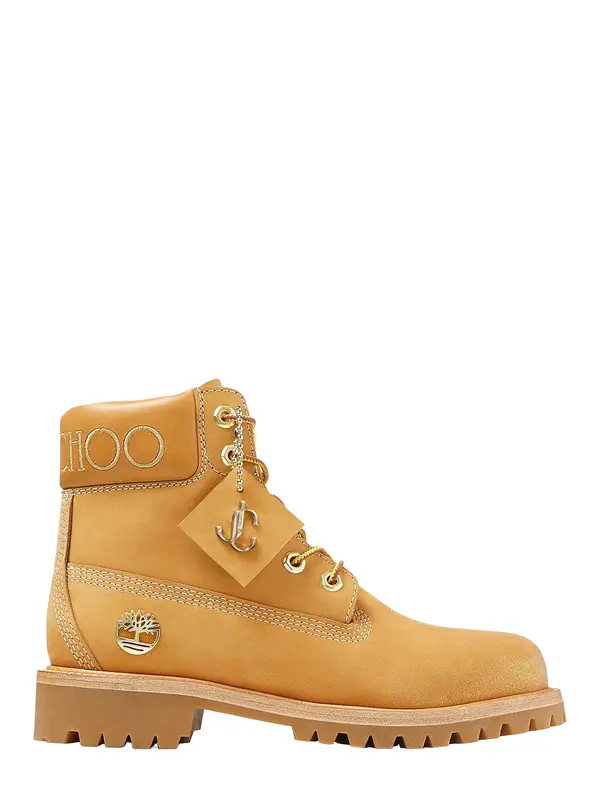 Timberland 6" Premium Glitter Boots - Wheat/gold