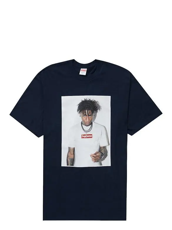 Supreme Nba Youngboy Tee Shirt - Navy Blue
