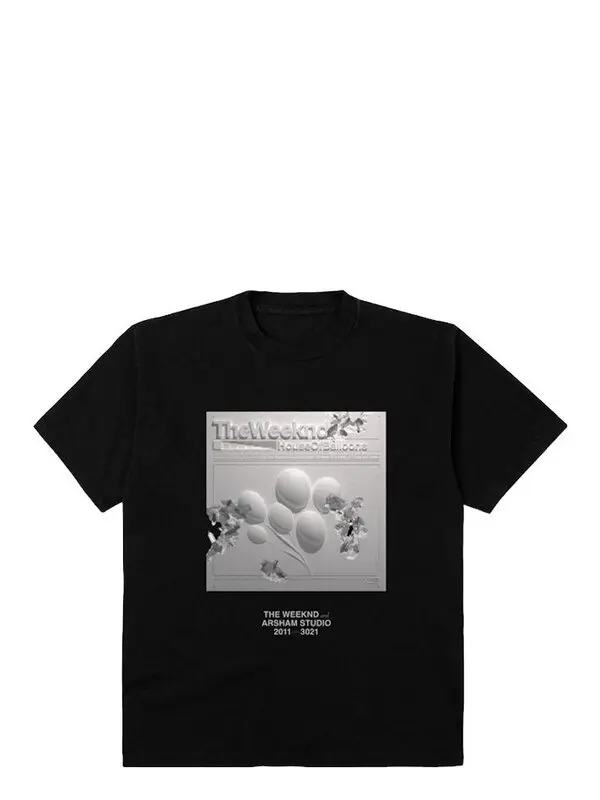 THE WEEKND X Daniel Arsham House Of Balloons Eroded Cover Tee Shirt - Black